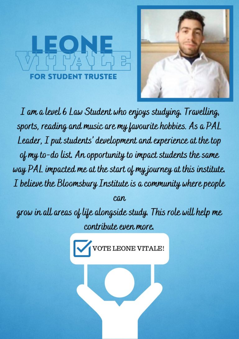 Candidate Manifesto - Bloomsbury Institute Student Guild