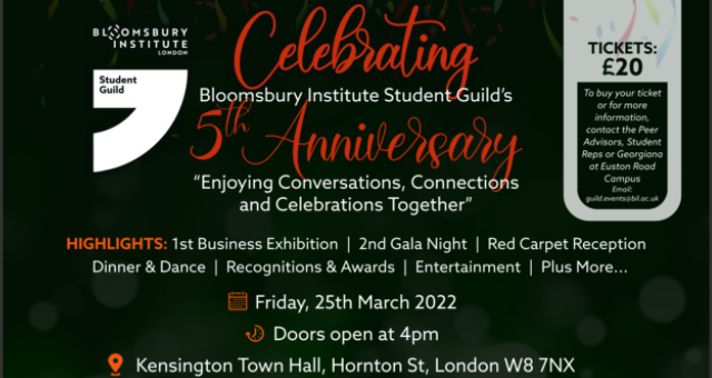Student Guild Anniversary & Gala Night Celebration - Bloomsbury ...